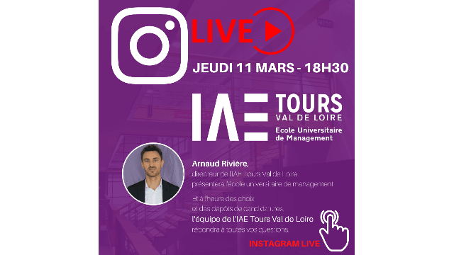 IAE Tours Val de Loire - LIVE INSTAGRAM - JEUDI 11 MARS | IAE Tours Val ...